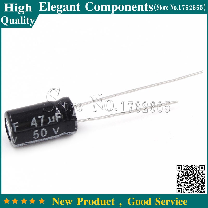 50pcs 50V 47UF 47UF 50V 鋁電解電容尺寸 6*12MM 50 V / 47 UF | 蝦皮購物