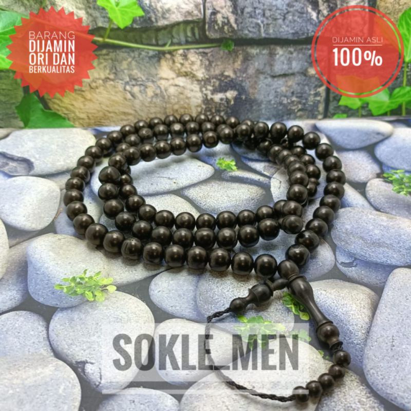 Kayu HITAM 99 粒黑色木製 TASBIH 尺寸 8 毫米 | 蝦皮購物