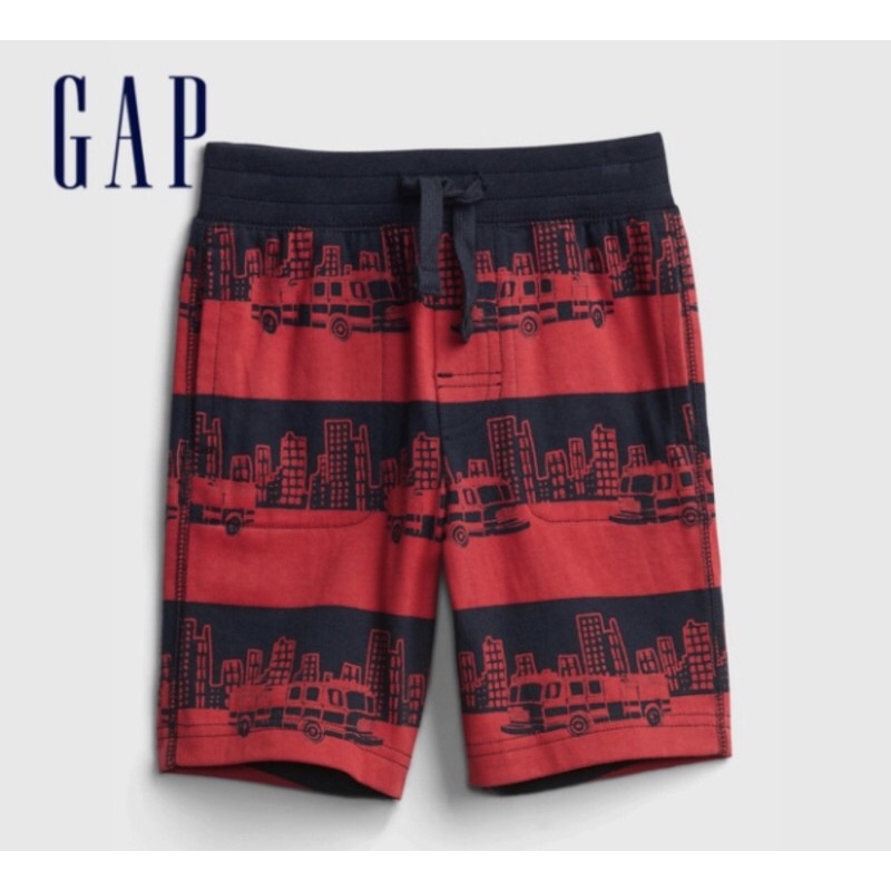 全新 gap 4y 消防車 短褲 男童 短褲 消防車短褲 | 蝦皮購物