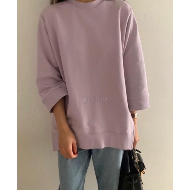 二手 轉 mercy made in korea 高單正韓側邊開叉大學長版T | 蝦皮購物