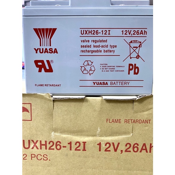 YUASA UXH26-12I 12V26Ah 長壽命型 深循環電池 免加水電池 CSB26ah NP26-12 | 蝦皮購物