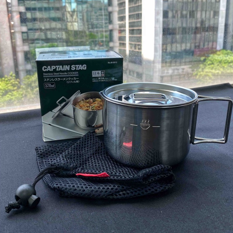 [老陳] 鹿牌 CAPTAIN STAG M-5511 M-5512 570ml 2L不鏽鋼個人小湯鍋 湯碗 泡麵鍋 | 蝦皮購物