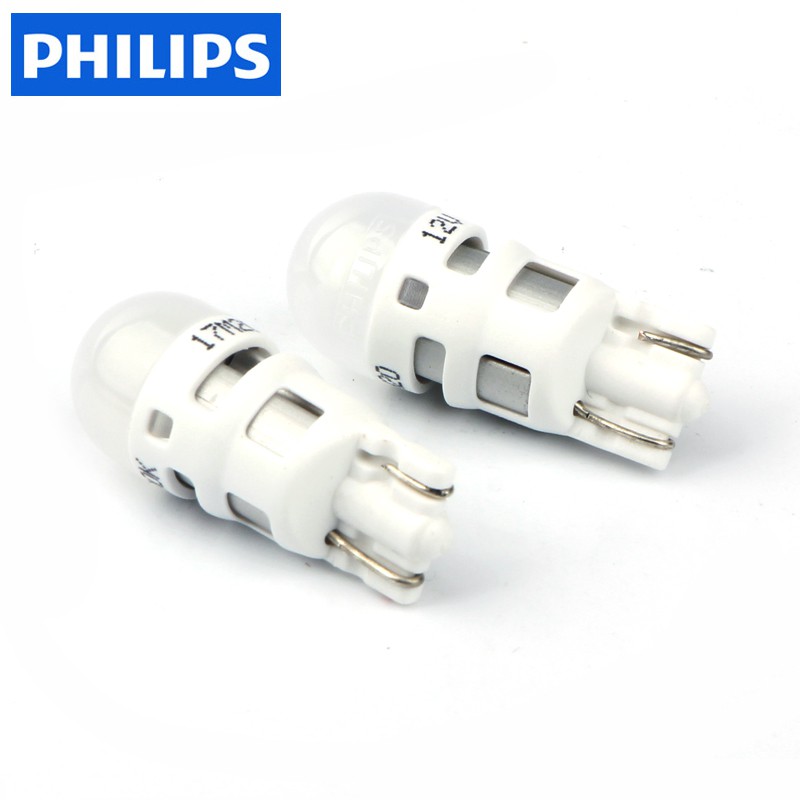 飛利浦 晶鑽系列 PHILIPS 12V T10 W5W 6000K 白光 LED 燈泡 牌照燈 閱讀燈 | 蝦皮購物