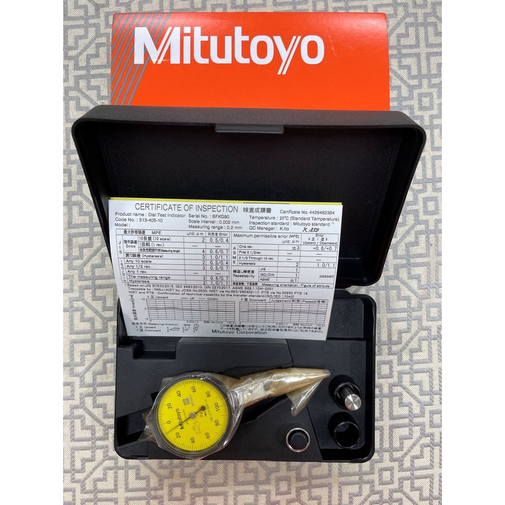 【卡尺專家】日本三豐公司貨 513-405-10E 槓桿式量錶0.2mm/0.002mm (雙向式) 標準型 | 蝦皮購物