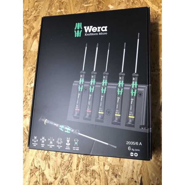有鉗人工具 德國 WERA 2035/6 A 精密電子十字 一字起子組6支裝新版（附收納架）（有現貨24小時內出貨） | 蝦皮購物