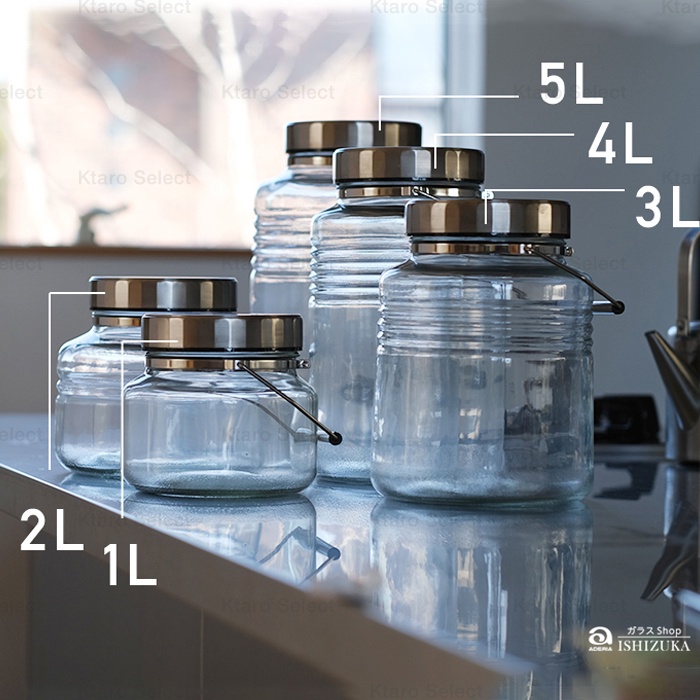玻璃罐 日本製 現貨【ADERIA】石塚硝子 MC 圓形玻璃儲物罐 1L 2L 3L 4L 5L 醃漬罐 | 蝦皮購物