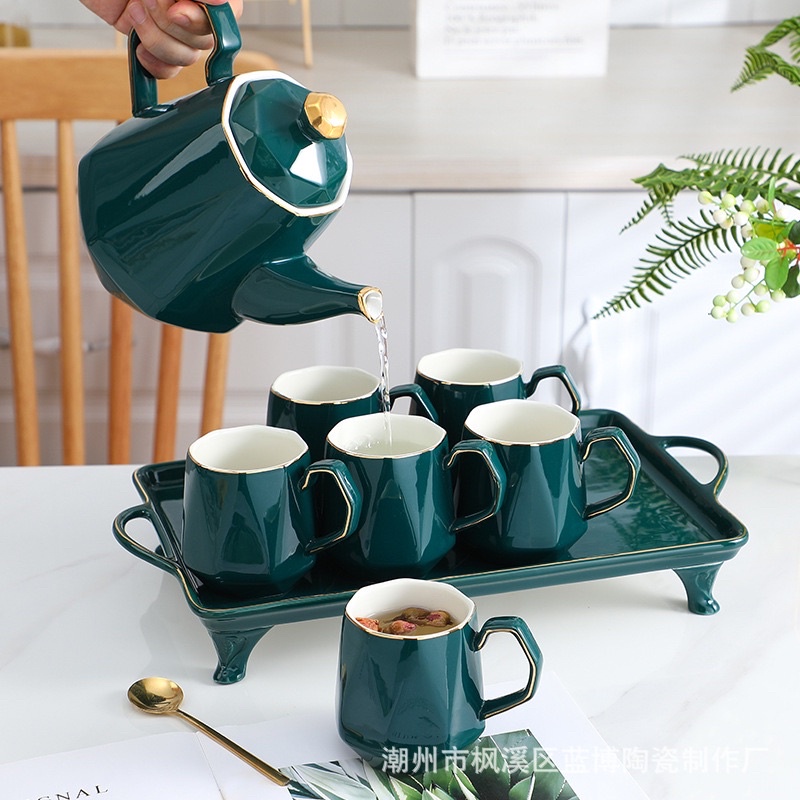 Set Tea Coffee Teko Porcelain Tray High Quality 下午茶咖啡杯茶具茶壺套組 | 蝦皮購物