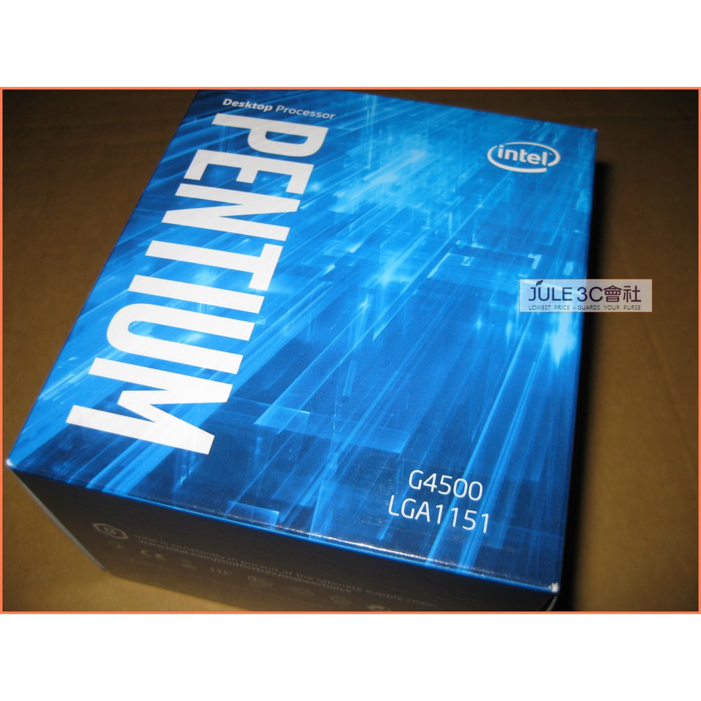 JULE 3C會社-Intel Pentium G4500 3.5G/3M/雙核心/全新盒裝/第六代/1151 CPU | 蝦皮購物