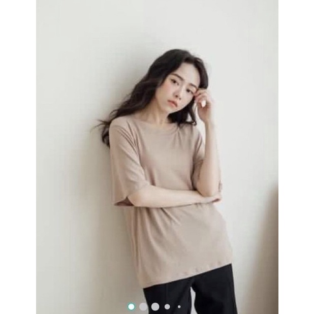 最後出清 不議價 全新未拆 roshop 百搭柔軟五分袖上衣 奶茶 | 蝦皮購物