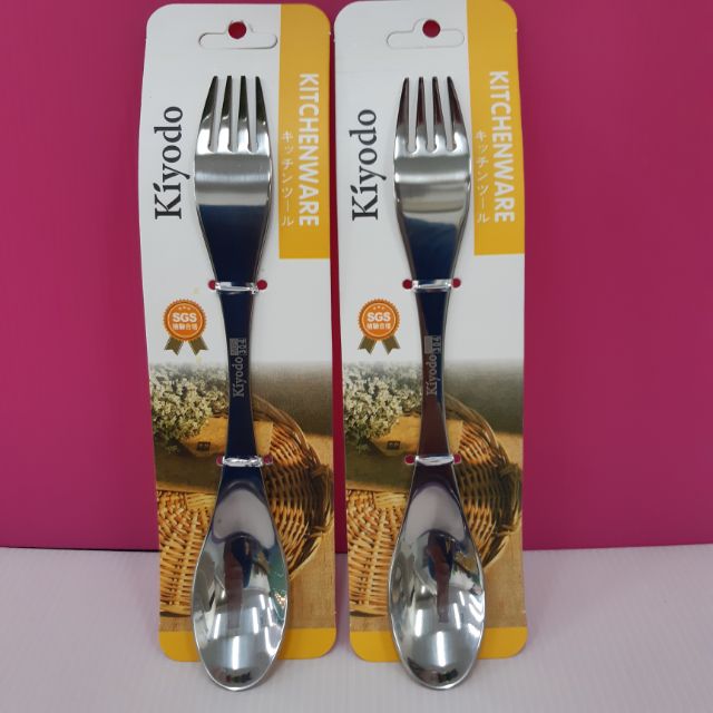 [附發票]KIYODO 不鏽鋼 兩用叉匙 304不銹鋼 湯匙 叉子 環保餐具 露營餐具 野炊餐具 隨身餐具 兩用雙頭餐具 | 蝦皮購物