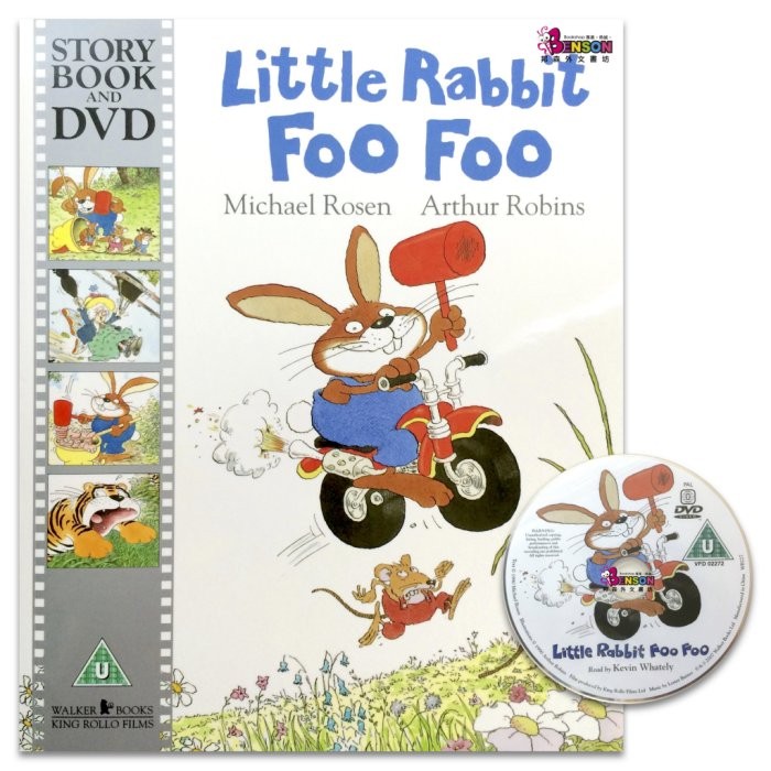 [邦森外文書] Little Rabbit Foo Foo (平裝書 + DVD) Michael Rosen小兔子福福 | 蝦皮購物