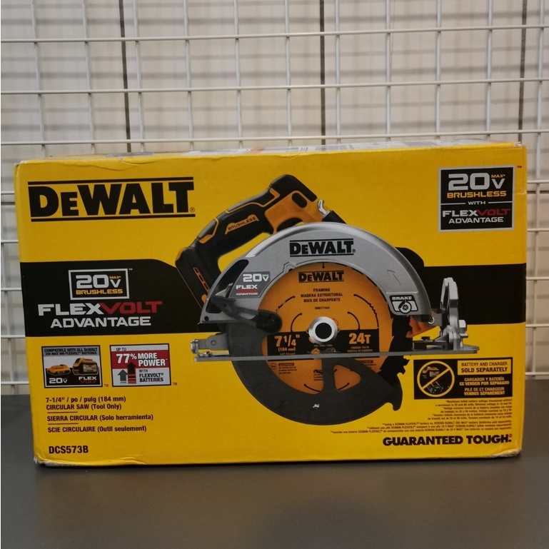 "台南工具好事多" 全新 得偉 DEWALT DCS573 20V 71/4” 無刷 木材 圓鋸機 單機 | 蝦皮購物