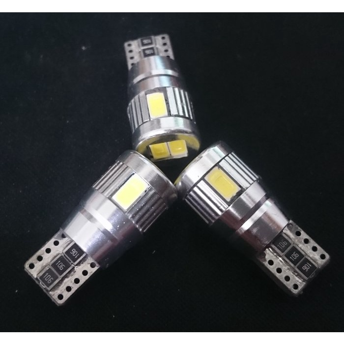 鋁合金燈座耐高溫T10散光+聚光 6LED 5630燈珠 完美解碼 儀表燈 指示燈 牌照燈 排擋頭燈 後視鏡燈 | 蝦皮購物