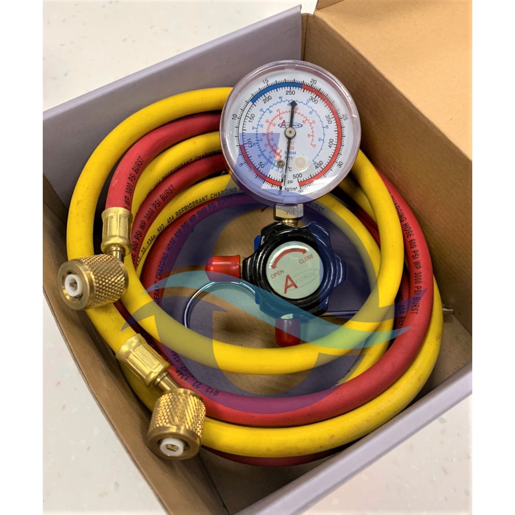 AFORCE R410/R32 R22 高壓錶組 低壓錶組 無膠套 軟管長5尺 | 蝦皮購物