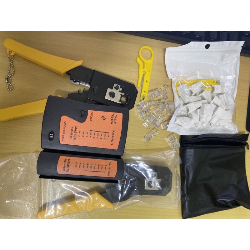 網路夾線鉗、網路線測試機、水晶頭、剝線小黃刀 | 蝦皮購物