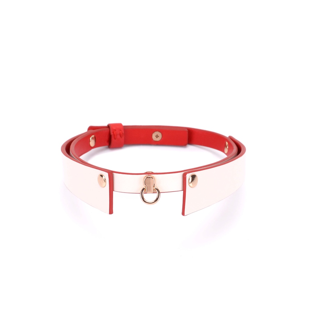 【花花18禁情趣BDSM】白色羊皮情趣sm項圈 狗奴K9調 束縛調教 kinky刑具 頸圈 | 蝦皮購物