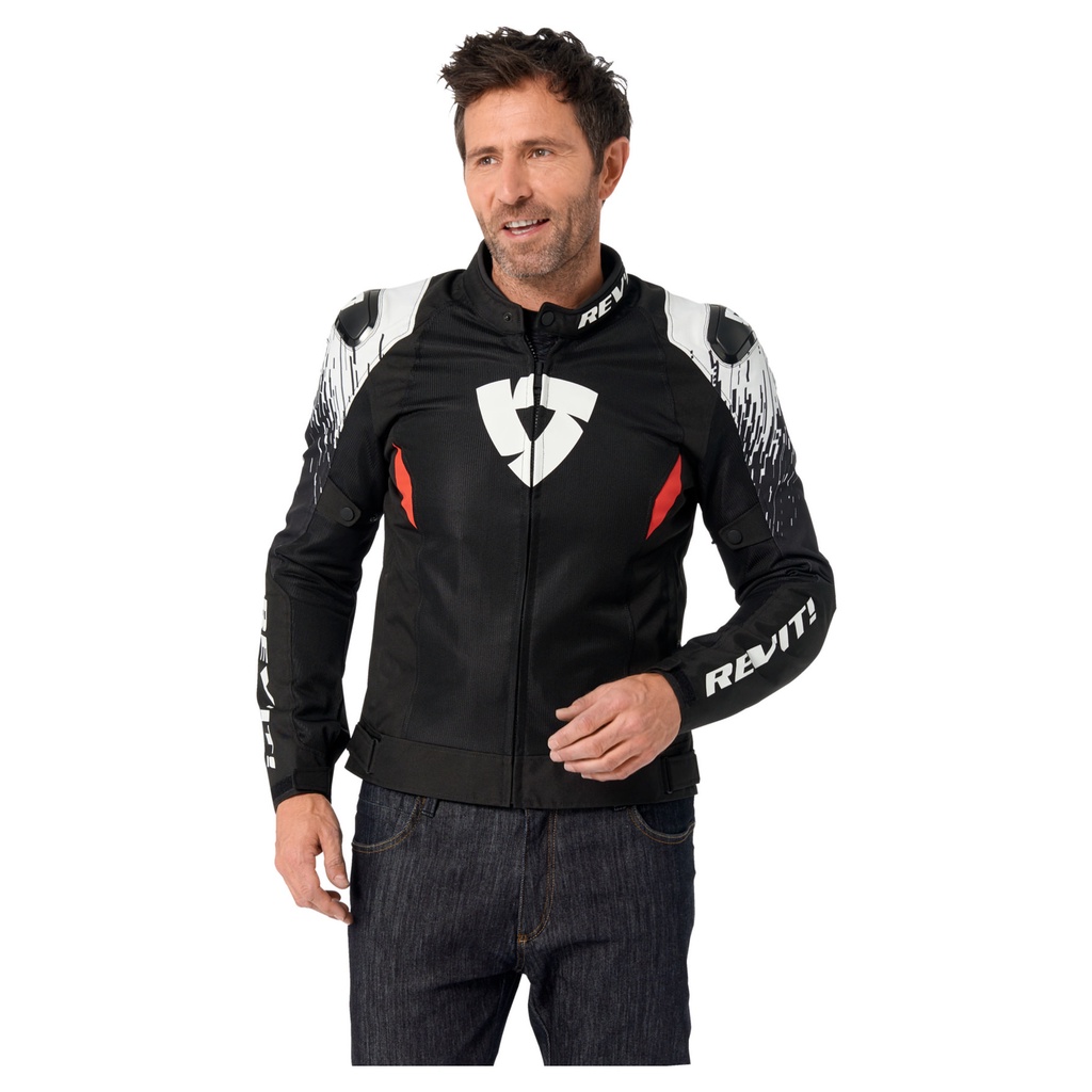 【德國Louis】REVIT 摩托車騎士防摔衣 黑白配色大網眼面料輕便透氣網布重機運動競技護具夾克外套 編號212673 | 蝦皮購物