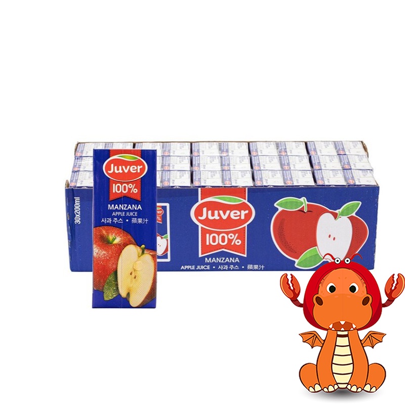 Juver 蘋果汁 200毫升 100 果汁 Juver Apple Juice 200 Ml 西班牙果汁 唯龍購物 蝦皮購物