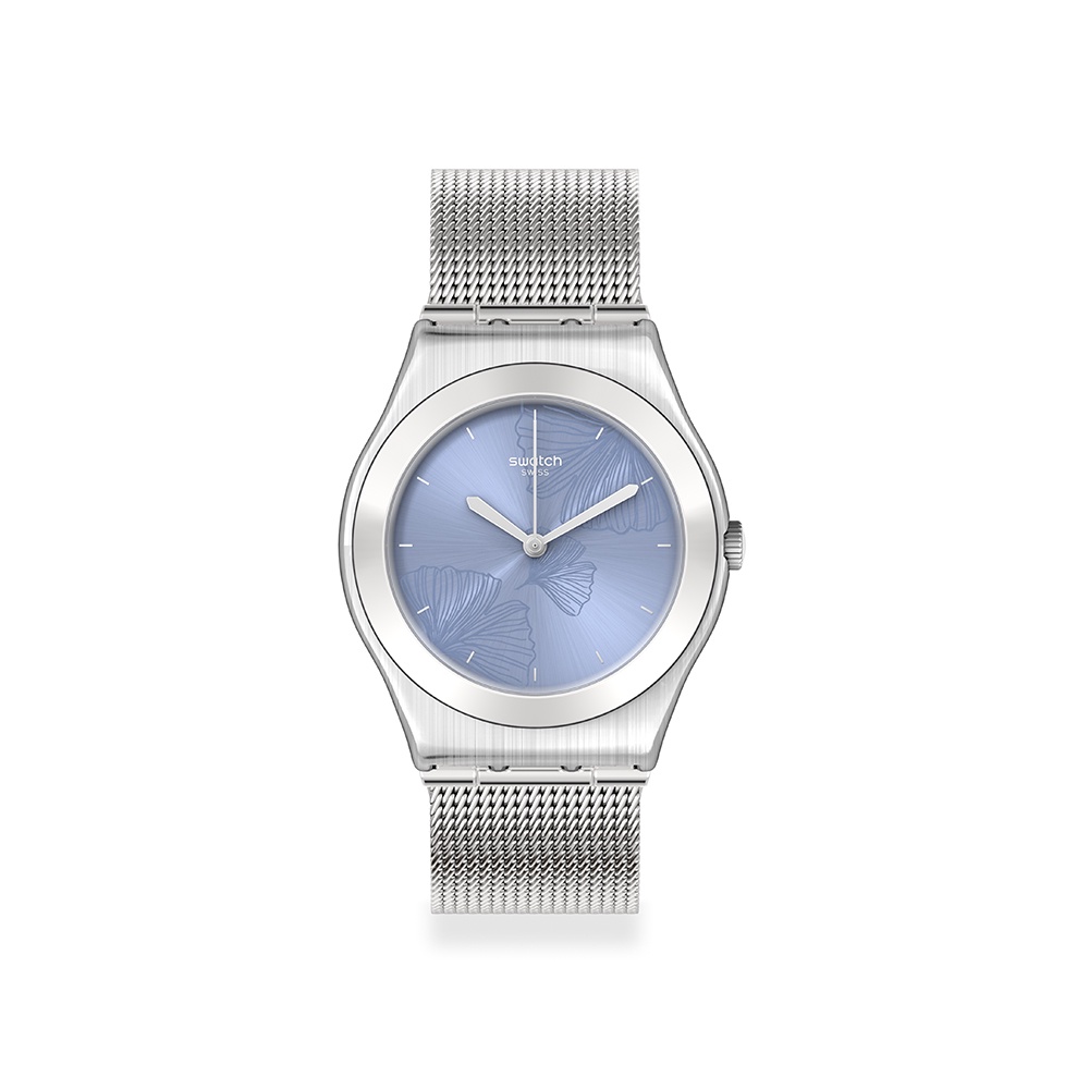 【SWATCH】金屬手錶 女錶 Irony CIEL AZUL(33mm) 米蘭錶帶 瑞士錶 YLS231M | 蝦皮購物