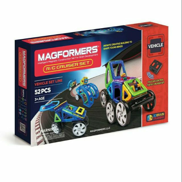 [全新未拆現貨]韓國 Magformers 磁性建構片 R/C Cruiser Set 車子組 52片裝 磁力片 | 蝦皮購物