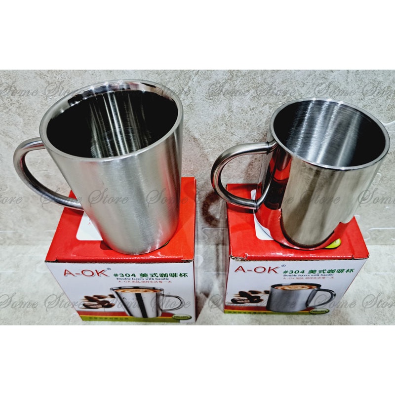 【商殿】 A-OK 美式咖啡杯 260/360ml 雙層隔熱 隔熱杯 水杯 口杯 咖啡杯 不鏽鋼杯 露營杯 隔熱杯 | 蝦皮購物