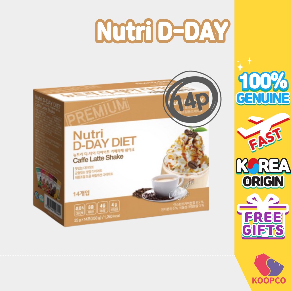Nutri D Day Diet Shake 咖啡咖啡拿鐵香精 25g × 14ea / 體重控制 / 營養平衡 / 流 | 蝦皮購物