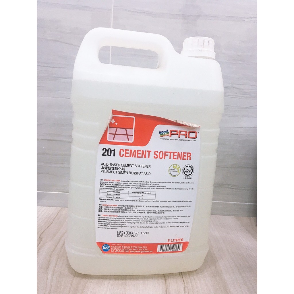 水泥軟化劑 - 水泥去除劑 Goodmaid G201 Cement Sotener 馬來西亞製造 Can 5L | 蝦皮購物