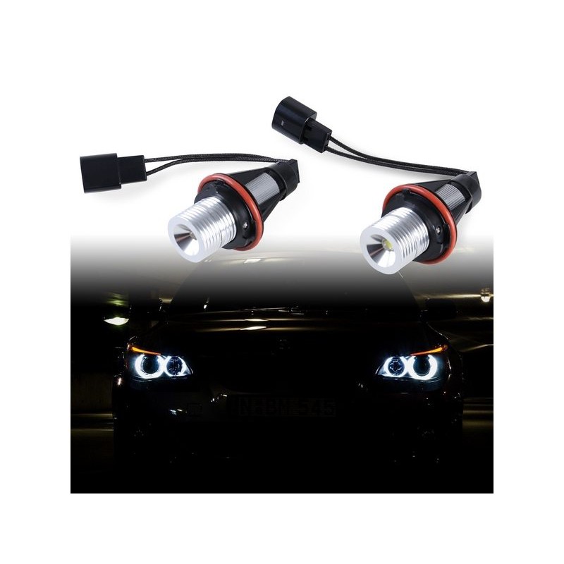BMW E39 E60 E61 E63 E64 E65 E87 E53 X5 適用 LED天使眼光圈 白光(5W) | 蝦皮購物