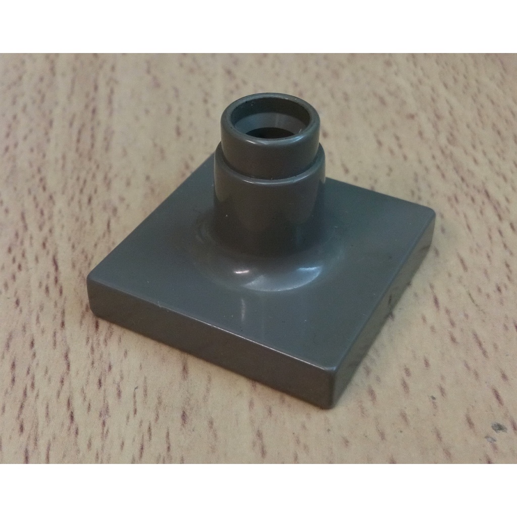 [ 二手磚 ] 樂高 德寶 4375 深灰色 薄底短桿底座 Duplo Support | 蝦皮購物