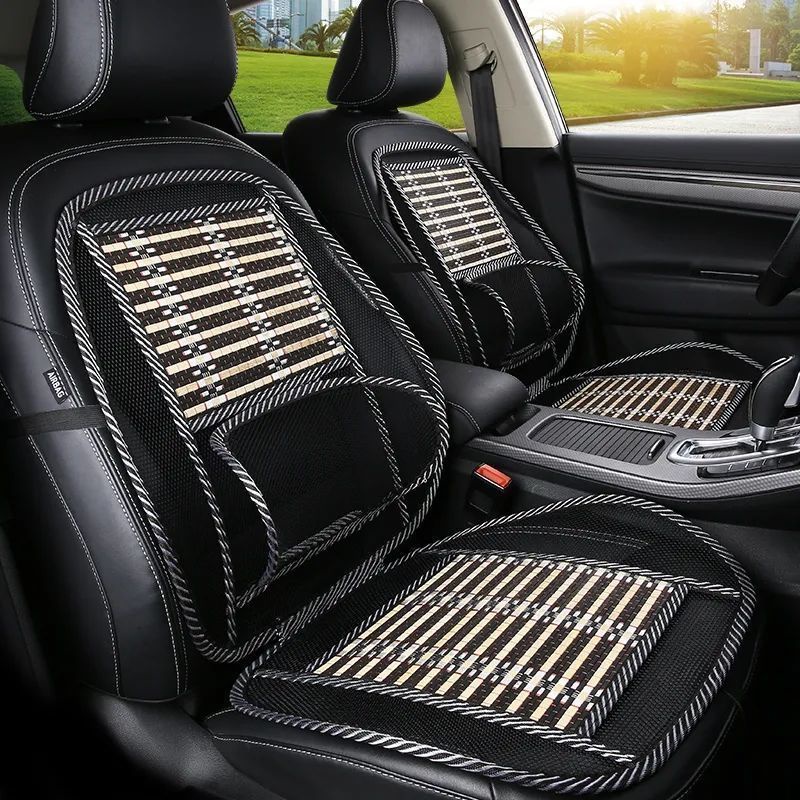 【優選好物】汽車載腰靠冰絲護腰坐墊夏季涼墊竹片冰絲透氣靠背墊座椅涼席座墊jioyh MEQN | 蝦皮購物