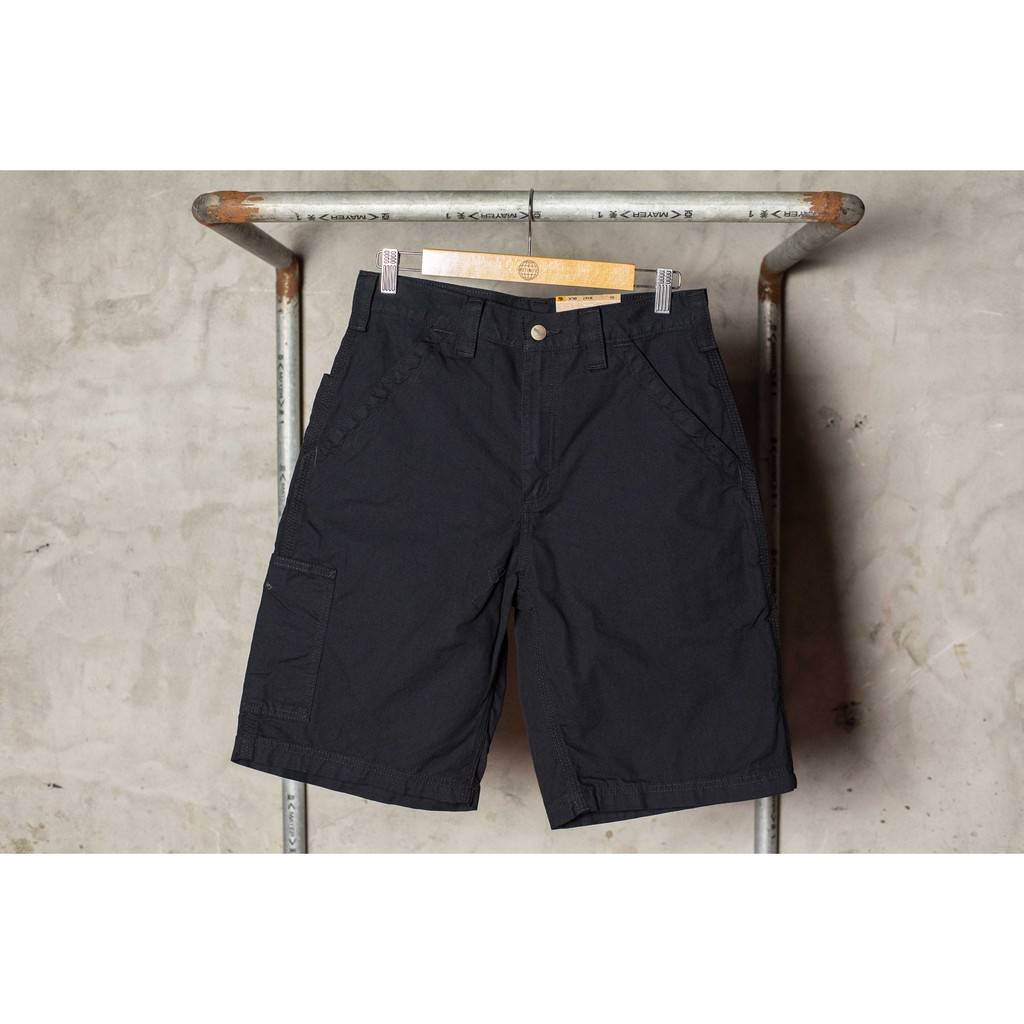 『Definite』CARHARTT B147 CANVAS WORK SHORT 工作短褲 美版 短褲 工裝 黑色 | 蝦皮購物