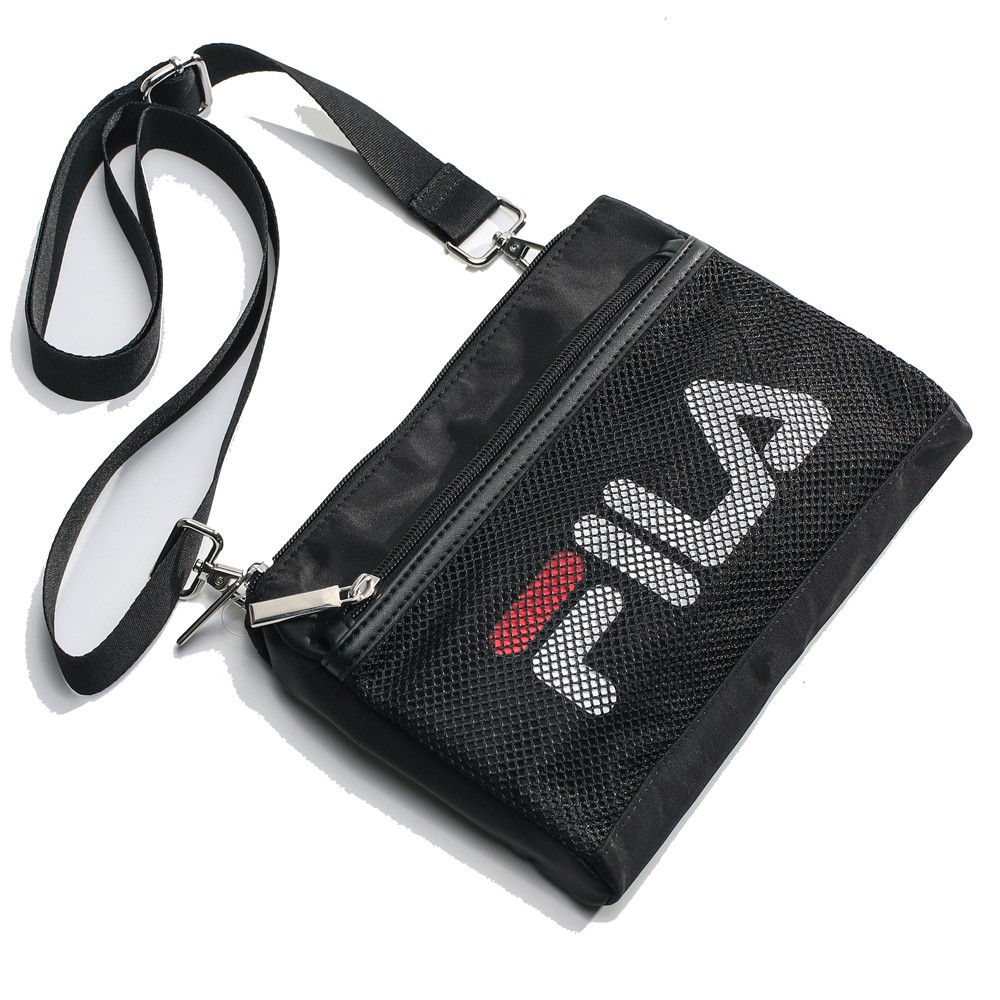 FILA CROSSBODY BAG 黑 白 基本款 網紗 斜挎包 方包 男女 (布魯克林) BMT9009BK | 蝦皮購物