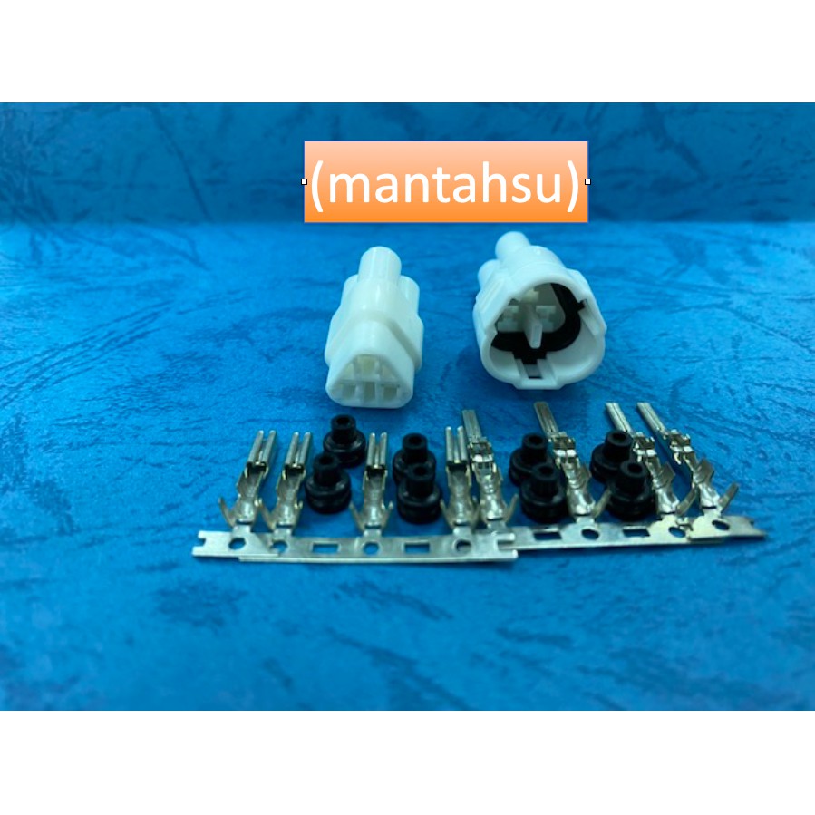 (mantahsu)3P Yamaha-Majesty/Suzuki/Duca 用090型3孔防水連接器+端子 | 蝦皮購物