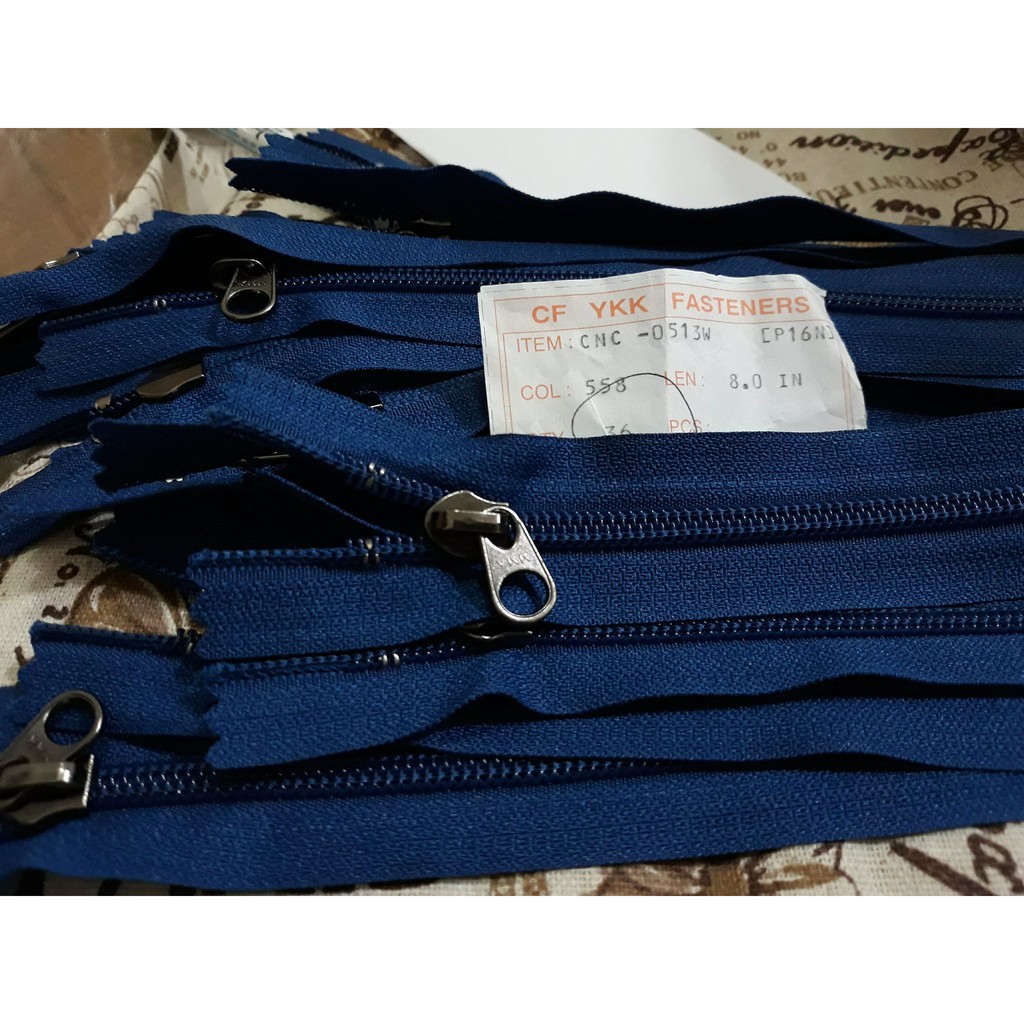 出清拉鍊 YKK尼龍拉鍊3V藍色20CM | 蝦皮購物