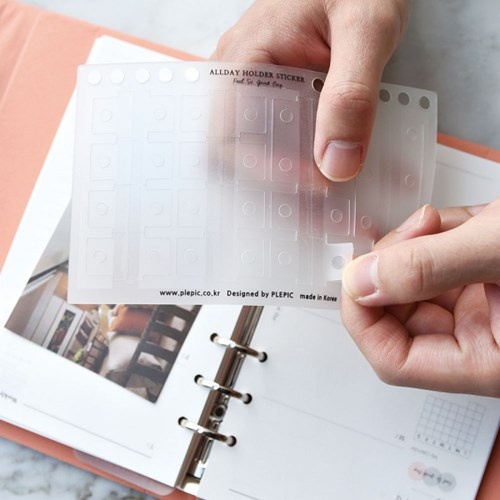 韓國透明多功能DIY活頁改造6孔掛扣貼紙適用B6/A5/A6活頁夾實用收納配件 | 蝦皮購物