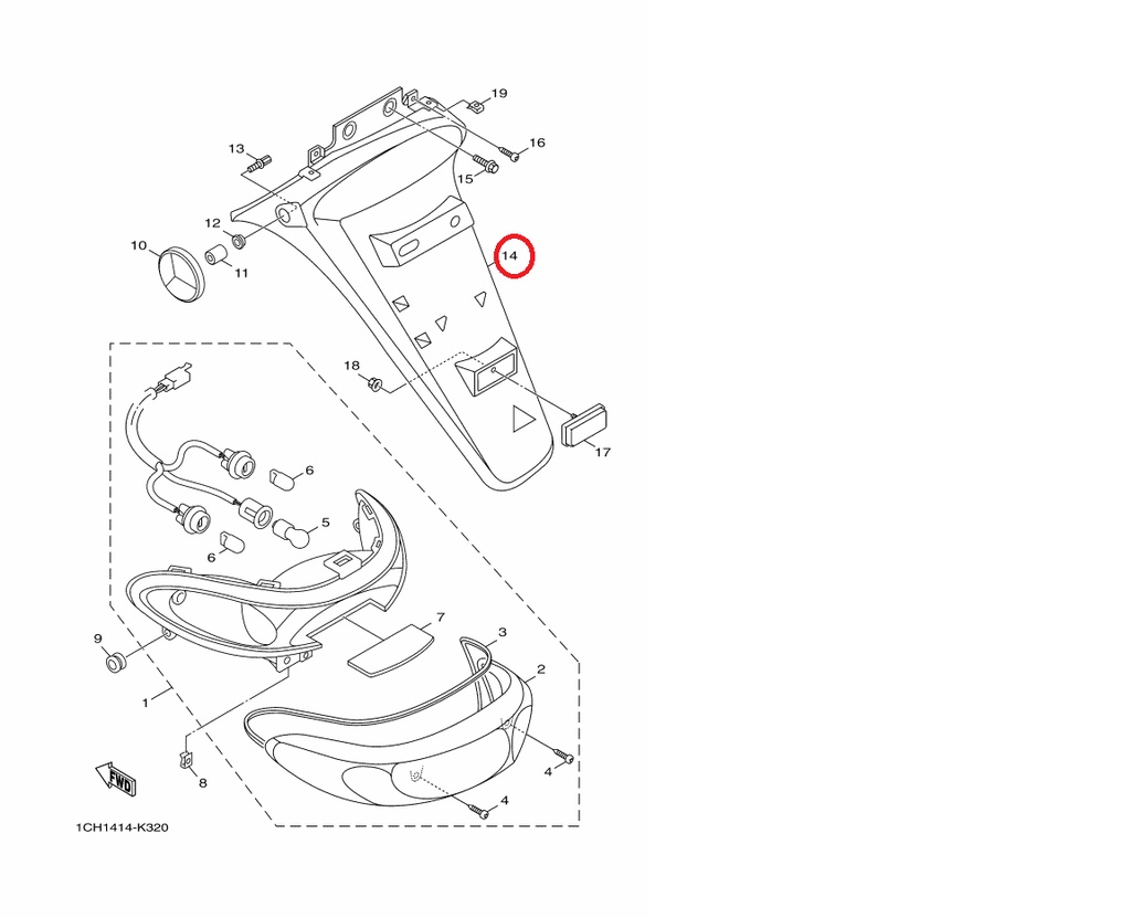 YAMAHA 原廠 勁風光 噴射 不包含反光片 後牌板 牌照支架 料號：1CH-F1685-00 | 蝦皮購物