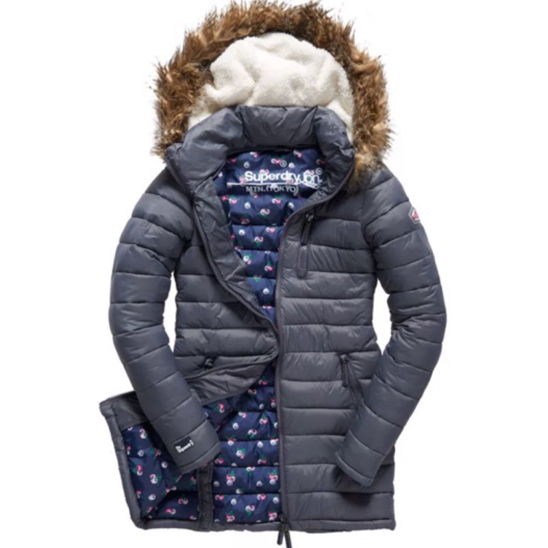 Superdry Happy Fuji Demi Jacket Slick Grey 代購 | 蝦皮購物