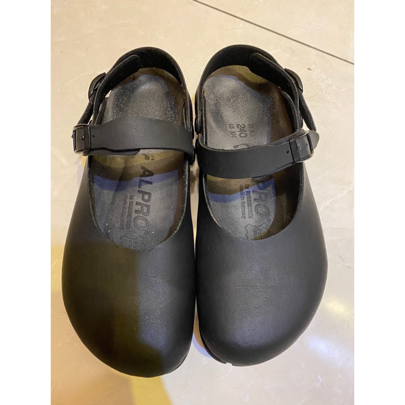 勃肯 birkenstock ALPRO 全黑 37號 半包涼鞋 拖鞋 窄腳 | 蝦皮購物