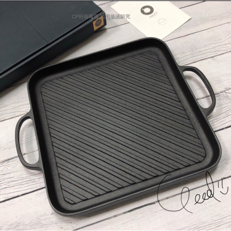 ☆CP籽☆ 🎉哈哈😄賀48成交🙌🎊日本製 日本南部鐵器專門 OIGEN盛榮堂 27cm 鑄鐵橫紋烤盤 Ca31s | 蝦皮購物