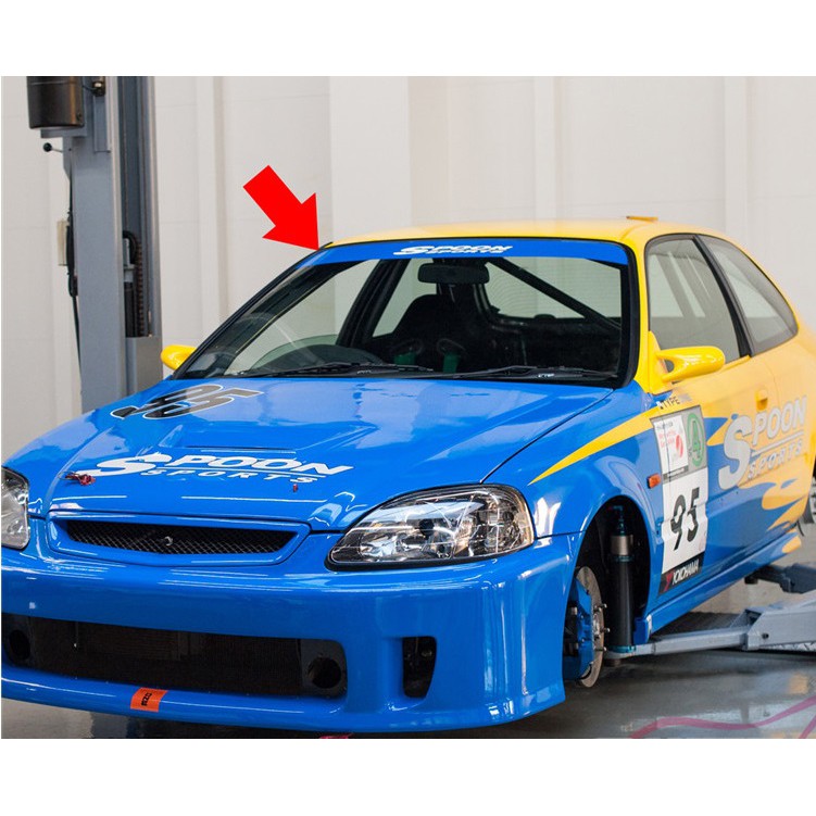 現貨 本田 SPOON DOHC VTEC 改裝前檔 玻璃貼紙貼花 HONDA リジカラ | 蝦皮購物