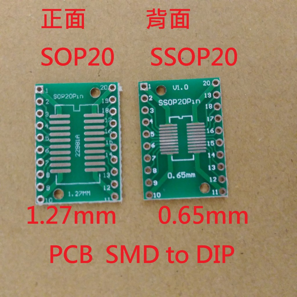 [現貨]PCB SOP20 SSOP20 TSSOP20 SO20 貼片轉直插DIP SMD轉DIP | 蝦皮購物