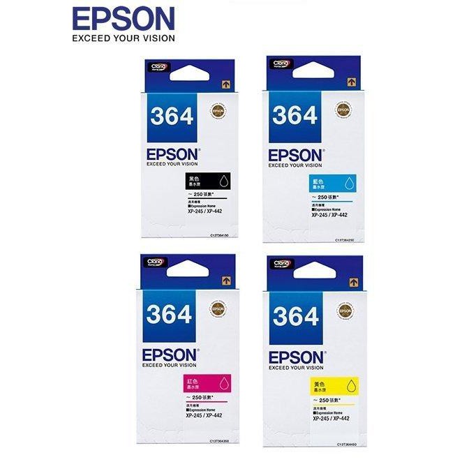 [超級碳粉]含稅 原廠 EPSON T364 364 全新原廠墨水匣 T3641 T3642 T3643 T3644 | 蝦皮購物