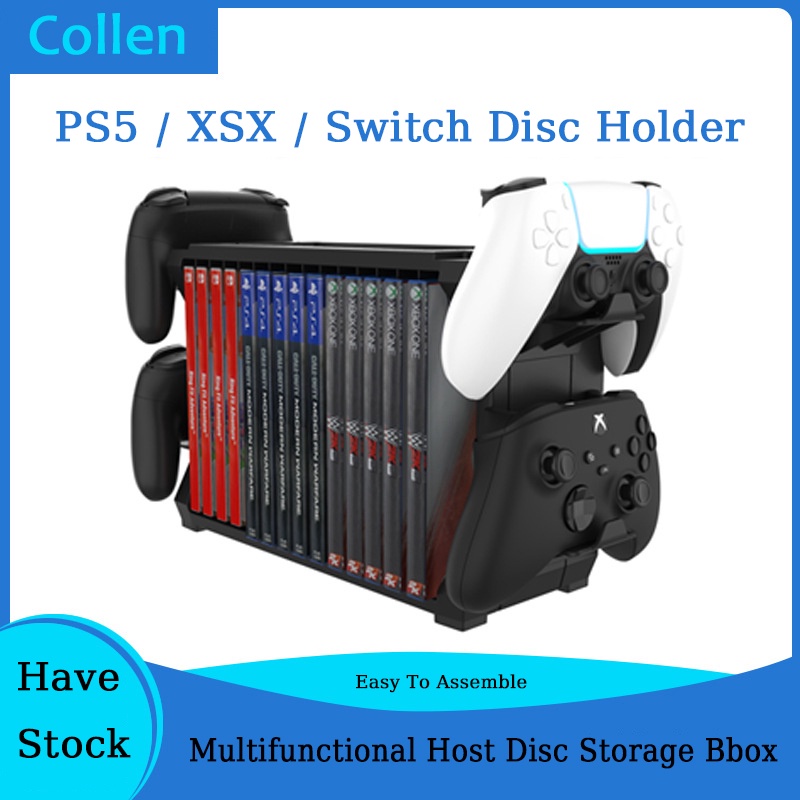 Ps5/switch/xbox Series S/X 多功能主機光盤收納盒遊戲手柄收納架 | 蝦皮購物