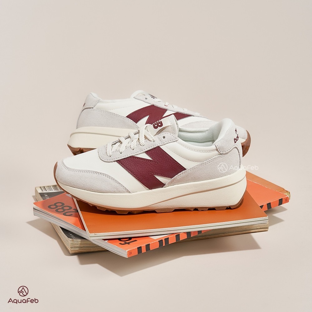 New Balance 370 男鞋 女鞋 米白酒紅 經典款 百搭 復古 休閒鞋 U370CB | 蝦皮購物