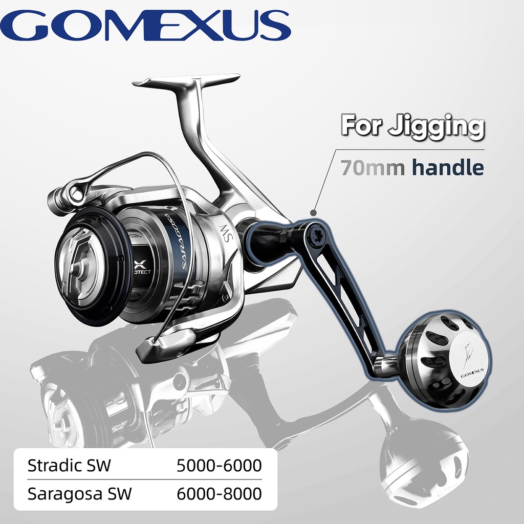 Gomexus 大物捲紡車輪改裝手把搖臂船釣慢搖鐵板路亞可裝Shimano stradic SW saragos LMY | 蝦皮購物