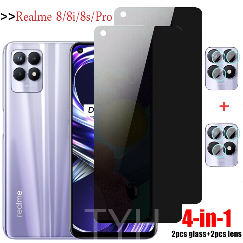 Realme8 i Glass realme 8 pro 8S 5G 隱私屏幕保護膜 realmi realme 8i | 蝦皮購物