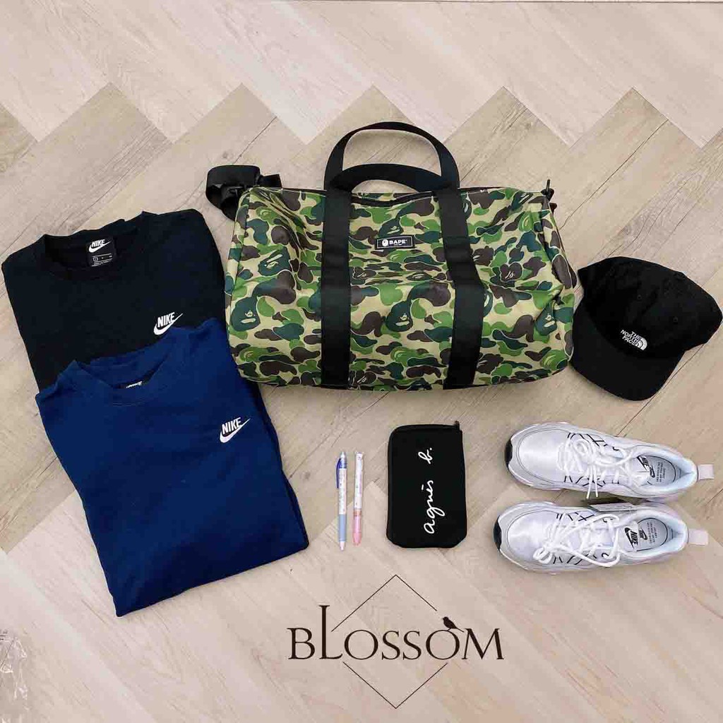 A Bathing APE Bape Duffel bag 日本限定 行李袋 健身包 手拿包 迷彩 | 蝦皮購物