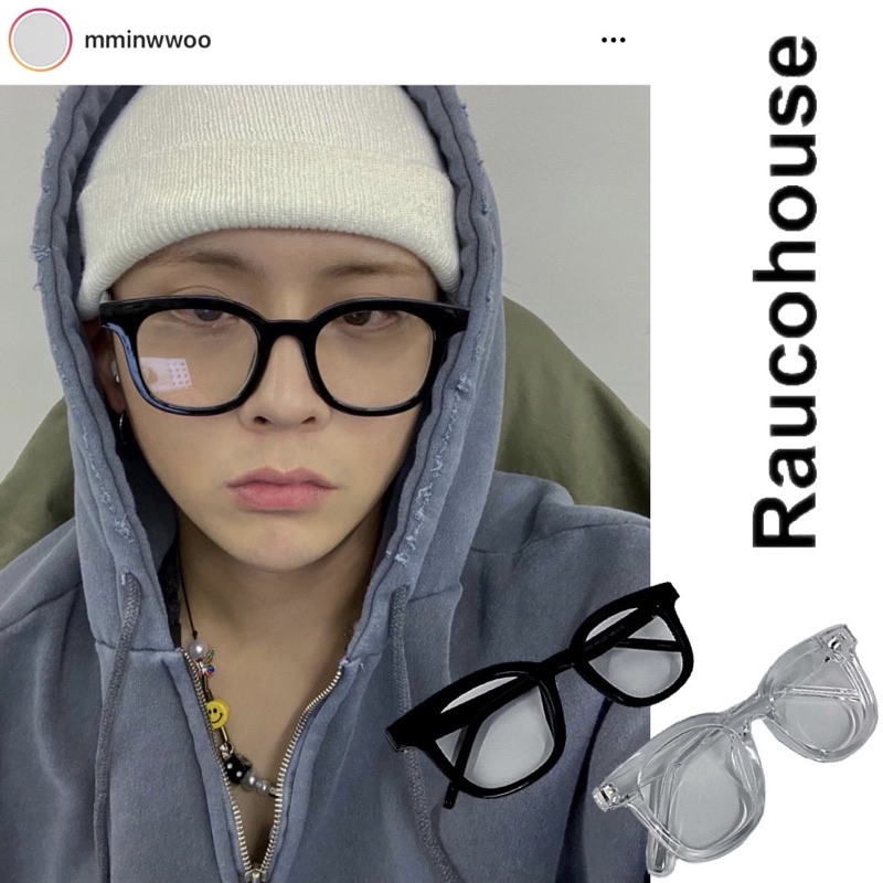 【JIN】🇰🇷韓國 Raucohouse G03 平面 方框 鏡框 透明鏡框 搭配 韓系（無數量訂購請私訊） | 蝦皮購物