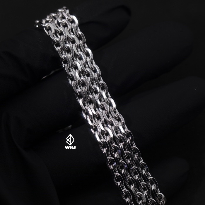 Wbj訂製珠寶 4mm實心純銀十字鍊 古巴鍊 編織鍊 蛇骨鍊 電鍍30u厚白金鎖骨鍊 | 蝦皮購物