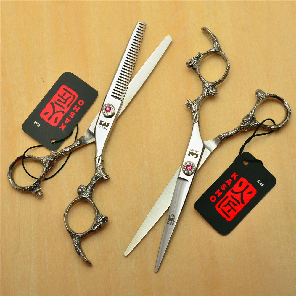 Kasho 剪髮剪刀日本沙龍理髮剪刀 440C 剪刀套裝剪髮剪刀 | 蝦皮購物
